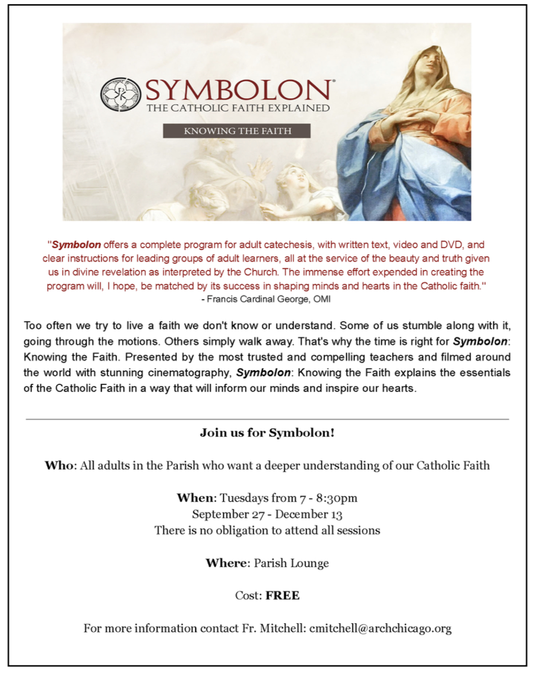 Symbolon: The Catholic Faith Explained – stalexanderpalos.org