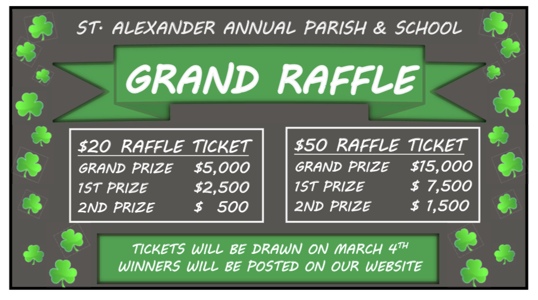 St.Patrick’s Party & Grand Raffle Drawing – stalexanderpalos.org