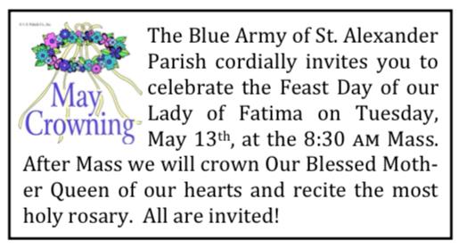 May Crowning of Our Blessed Mother – stalexanderpalos.org