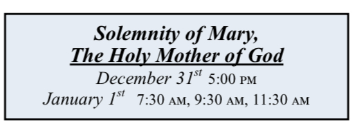 Solemnity of Mary, The Holy Mother of God Mass – stalexanderpalos.org